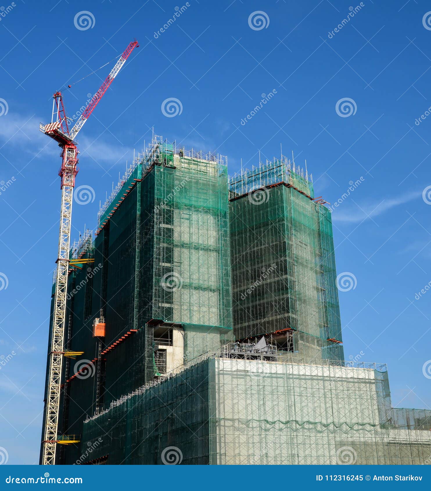 High Rise Building Construction Stock Image - Image of cement, frame ...