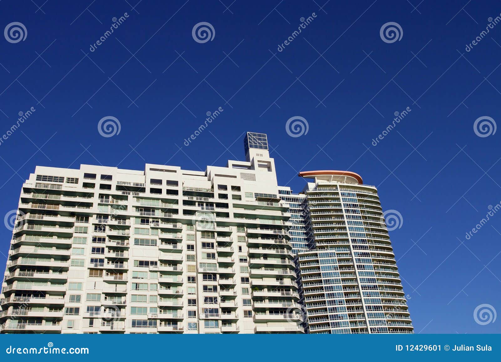 High Rise Building Detail Blu Sky Stock Image - Image of property ...