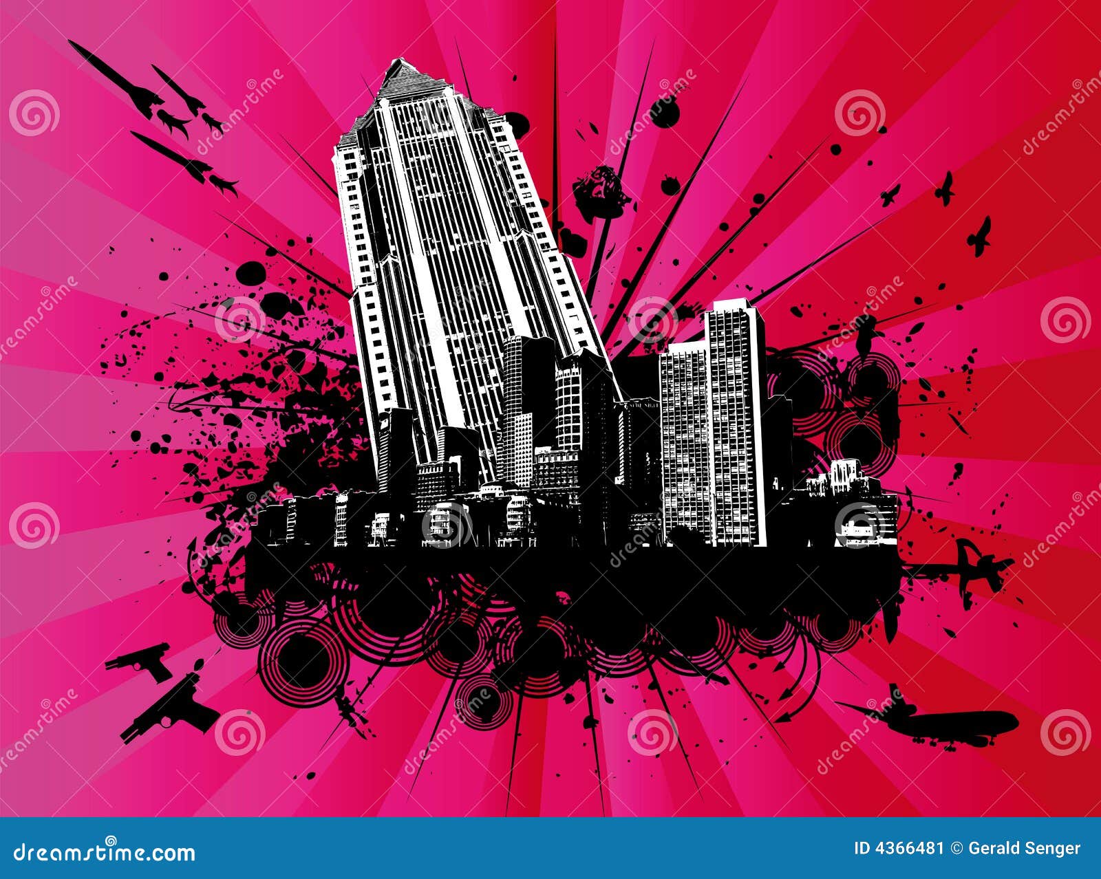 High Rise Building, Tower For Computer Pixel Game. City Downtown ...