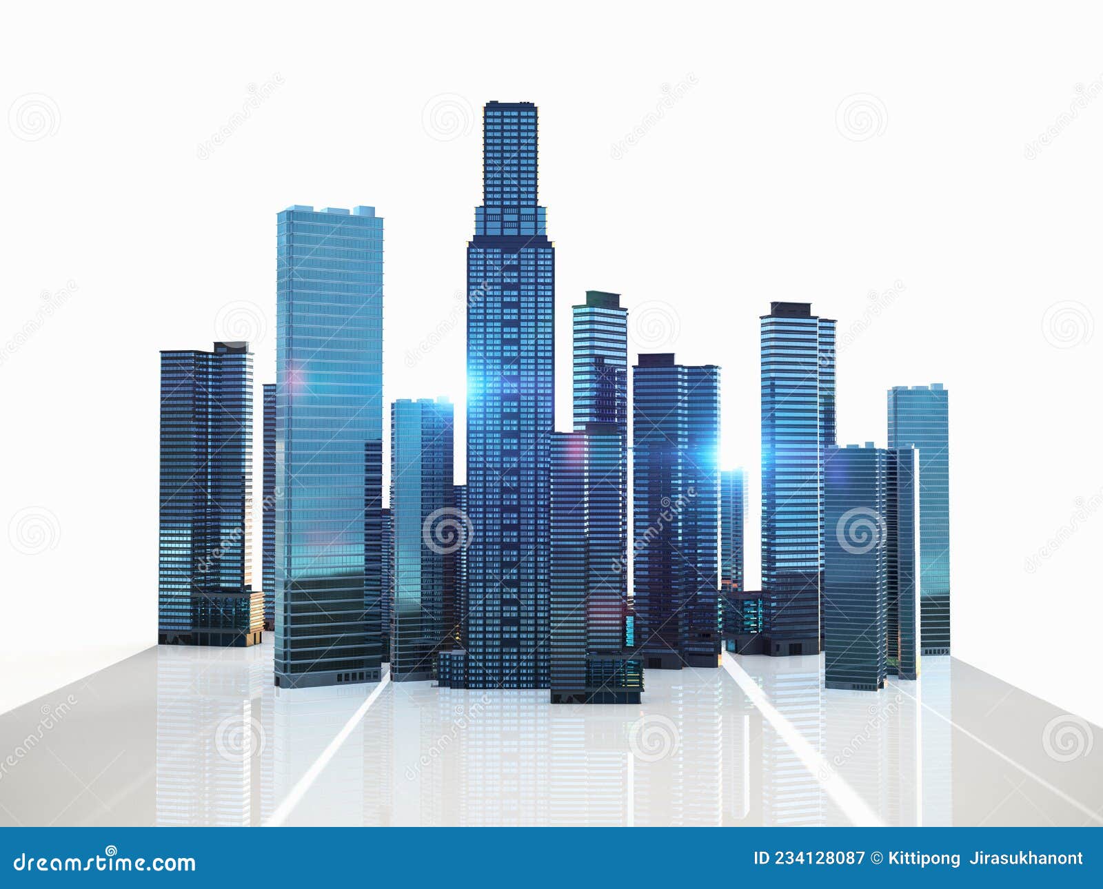 High Rise Building Exterior Stock Illustration - Illustration of tall ...