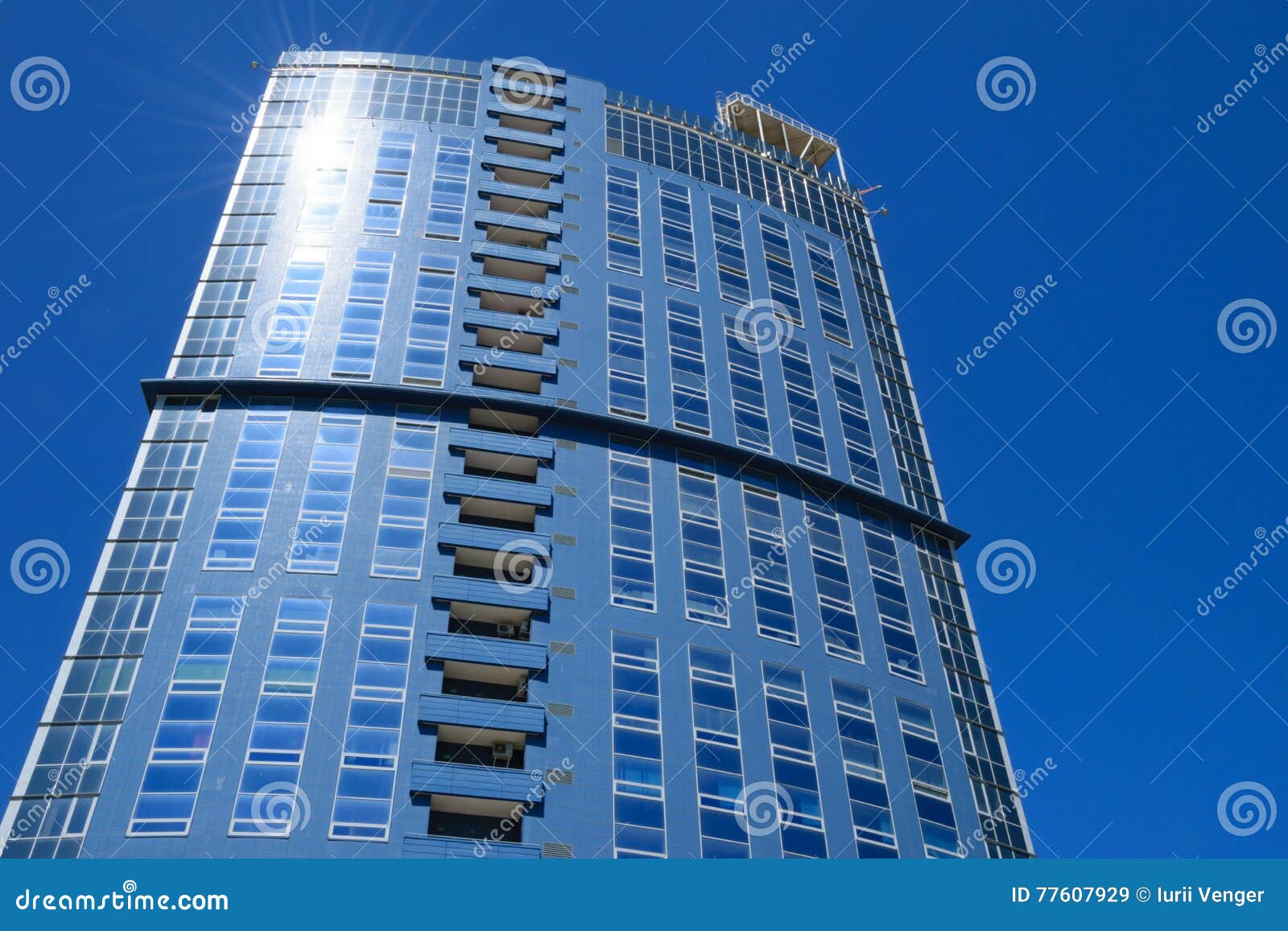 High-rise building facade stock image. Image of building - 77607929