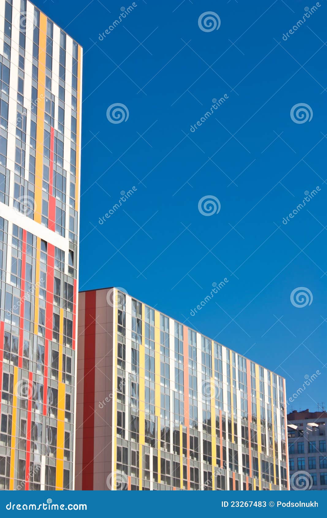 The High-rise Building, with Facades Made of Color Stock Image - Image ...