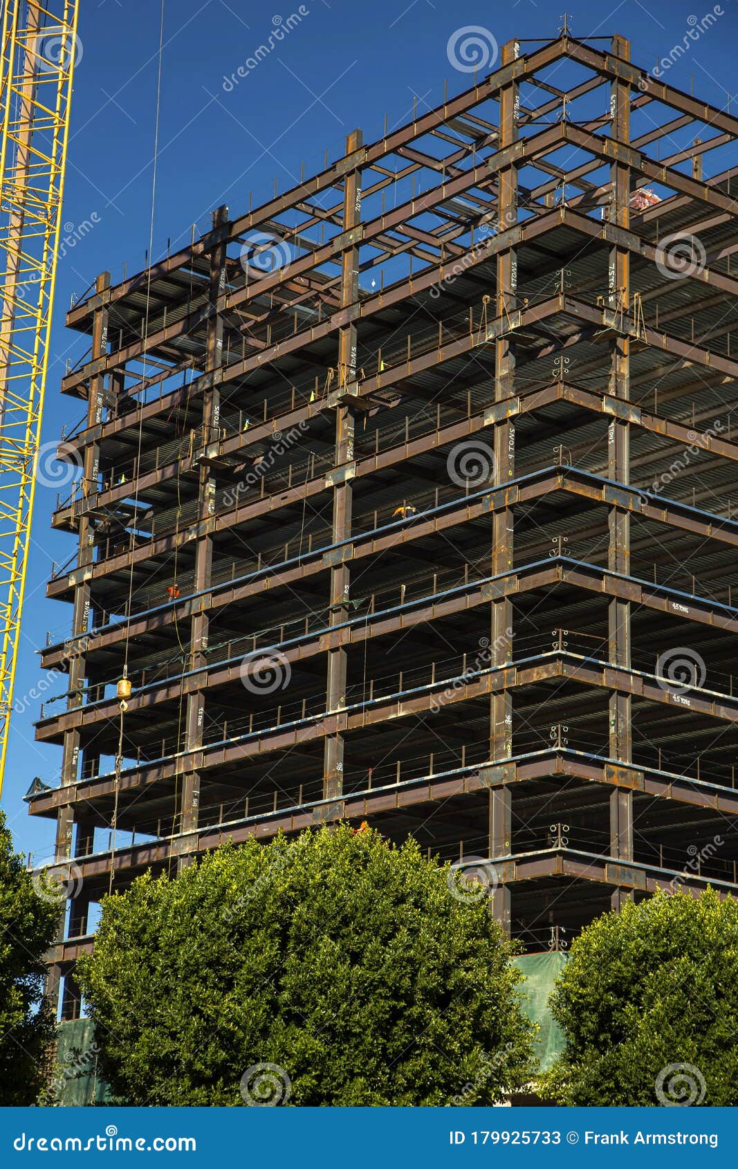 High Rise Frame Under Construction Stock Image - Image of modern, flat ...