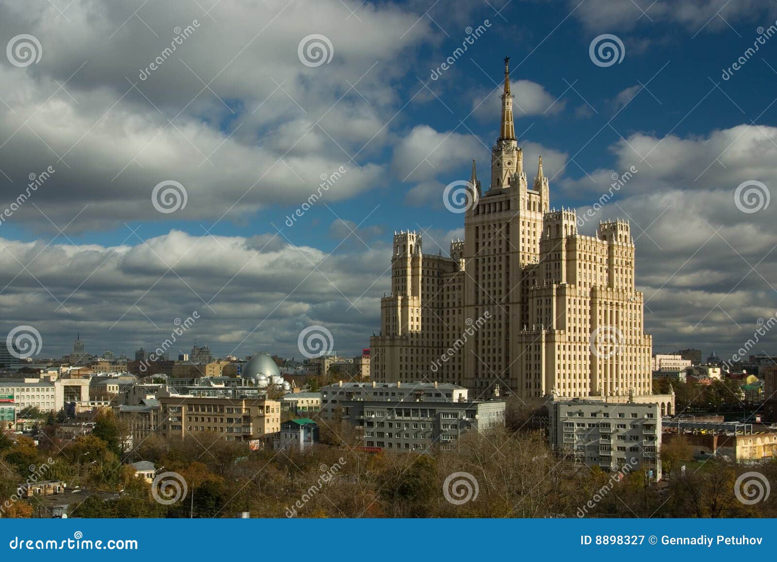 High-rise Building at Kudrinskaya Square Stock Image - Image of ...