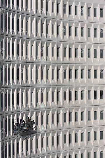 High Rise Building Maintenance Stock Image - Image of highrise, daytime ...