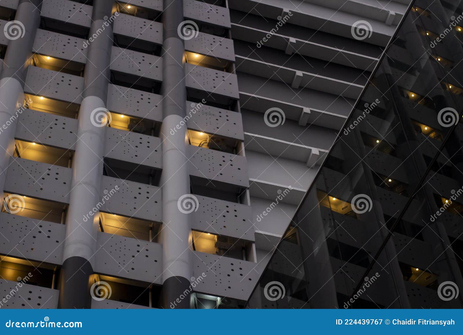 Building in the night stock image. Image of high, wood - 224439767