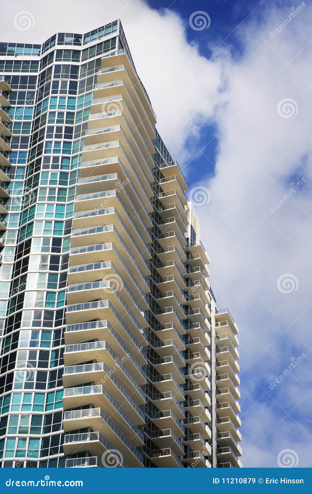 High Rise Building on South Beach Stock Image - Image of balcony ...