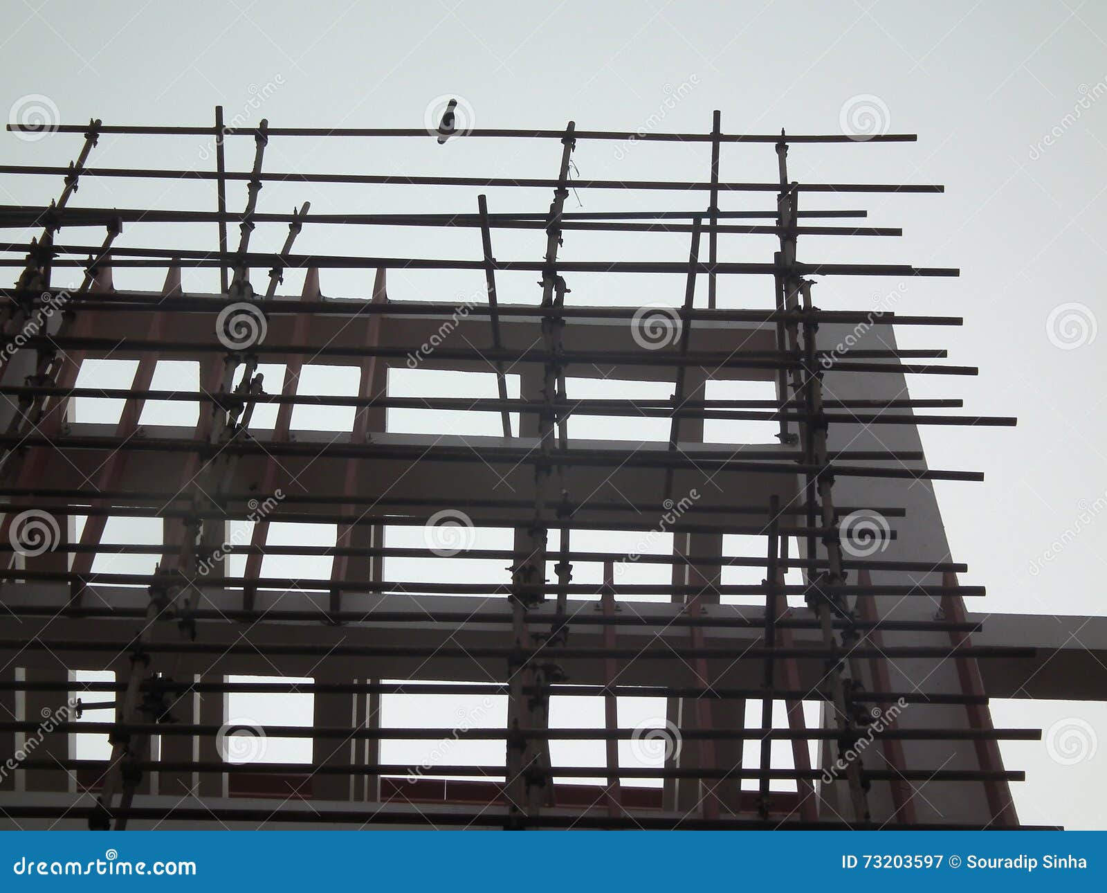 High Rise Building Under Construction Abstract Stock Image - Image of ...