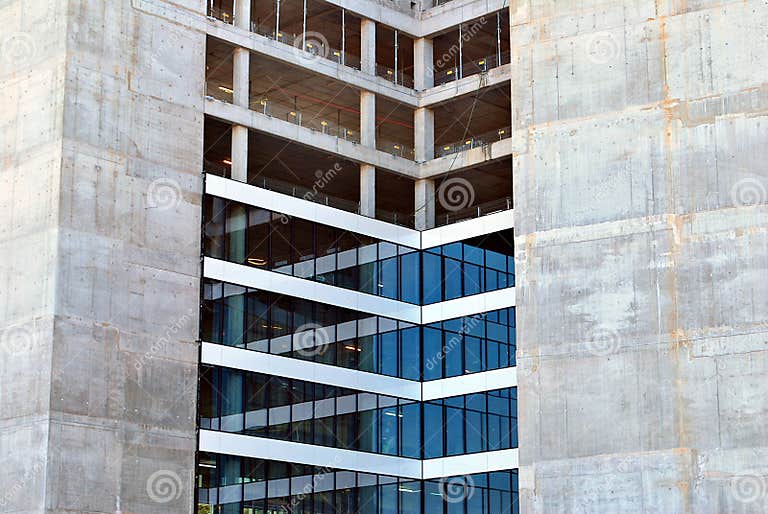 High-rise Building Under Construction. Stock Image - Image of casing ...