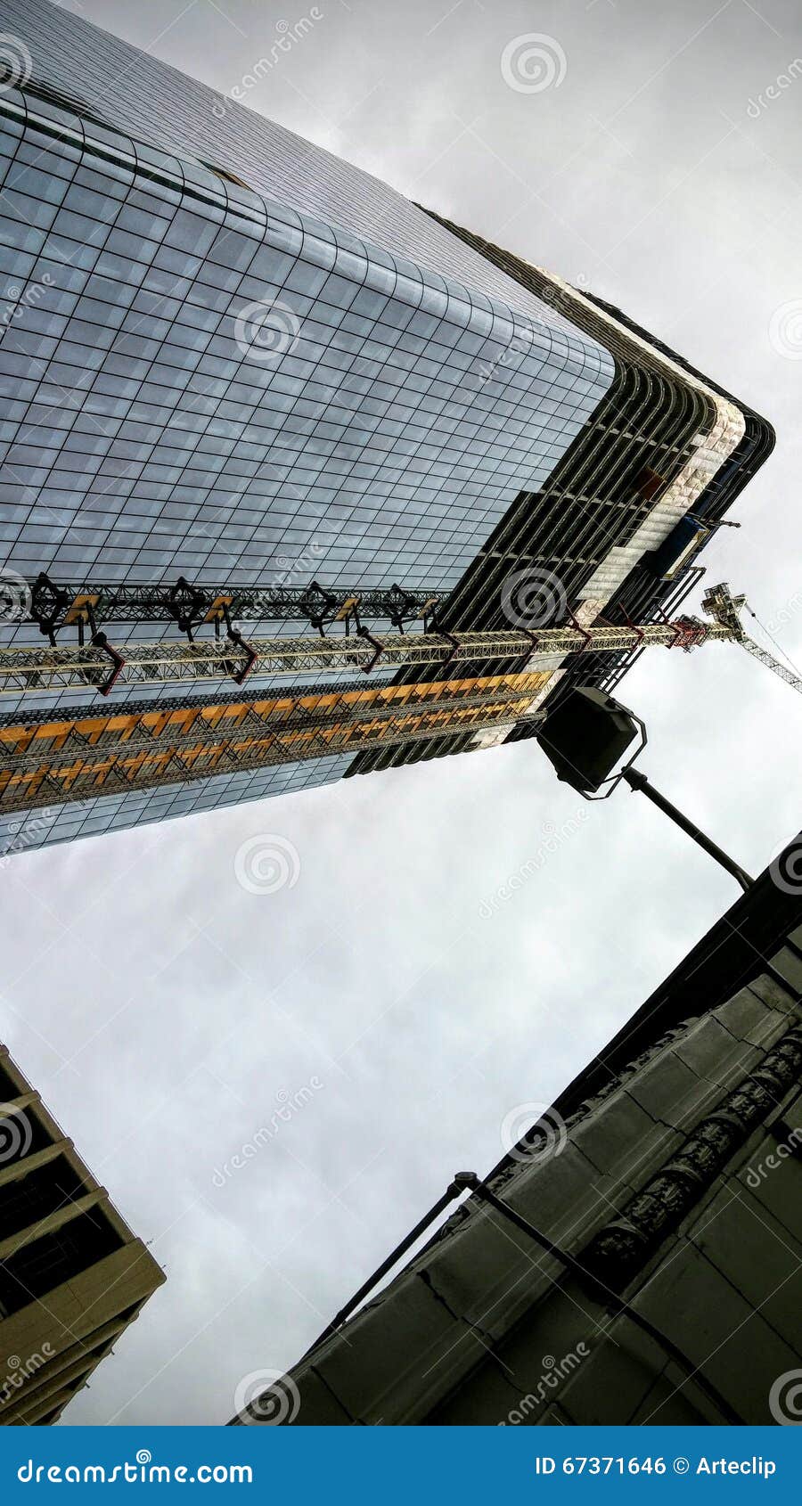 High-rise Building Under Construction in Downtown Calgary Stock Photo ...