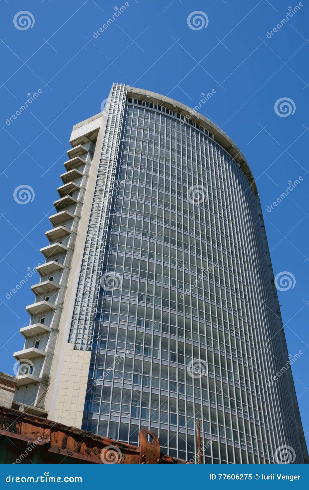 High-rise Building Under Construction Stock Image - Image of circular ...