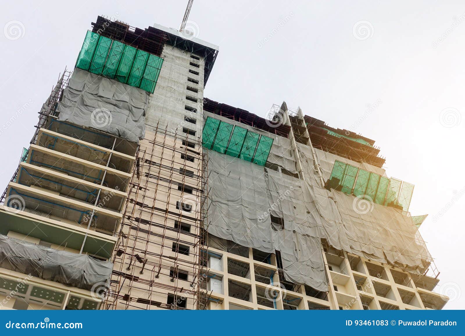 High Rise Building Under Construction Stock Image - Image of structure ...