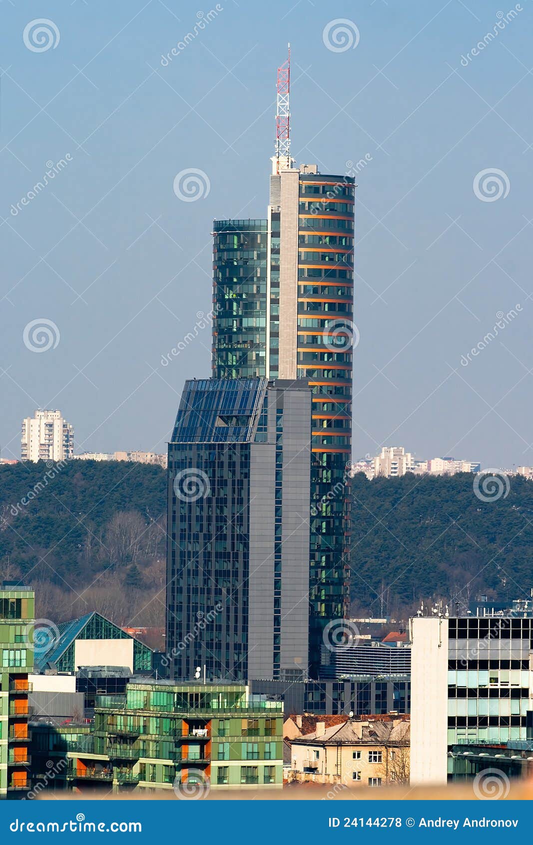 High-rise Building. Vilnius. Lithuania. Stock Photo - Image of home ...
