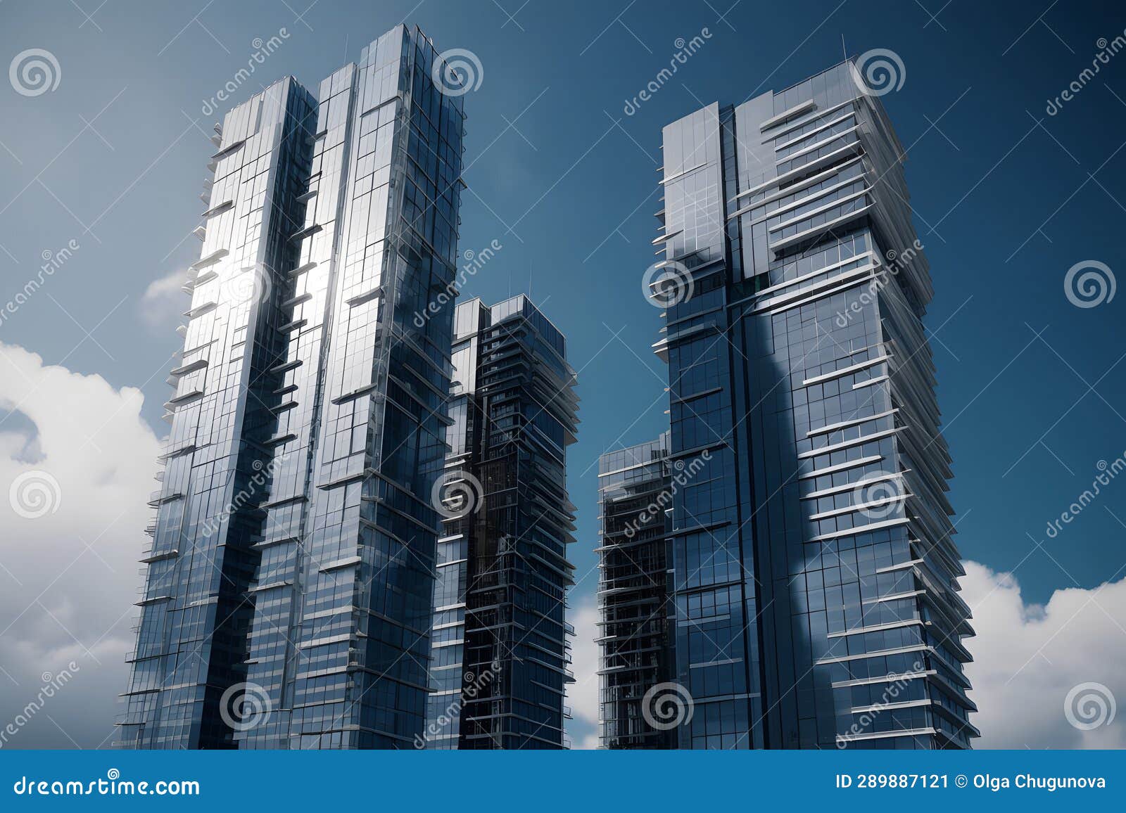 High-rise Buildings Against Blue Sky Background Stock Image - Image of ...