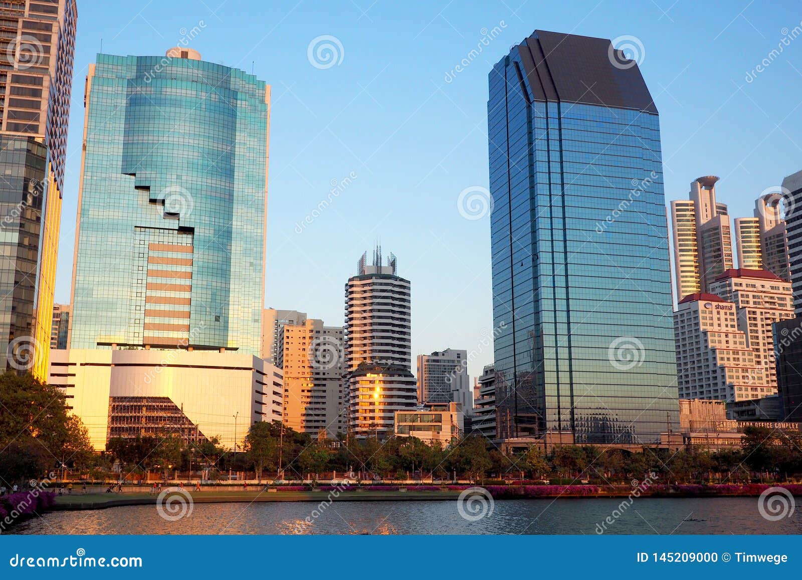 Bangkok, Thailand - 14 March 2019: High Rise Buildings in Downtown ...