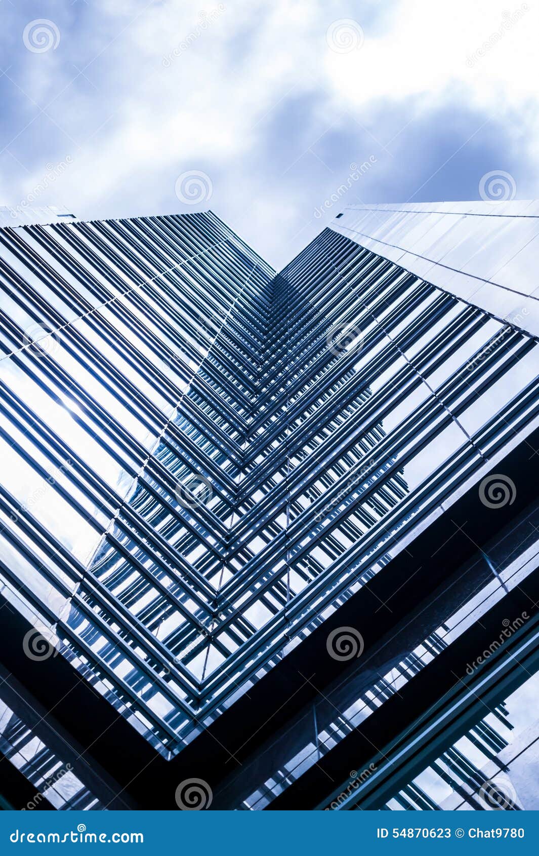 High Rise Buildings Bottom Up from the Corner Stock Image - Image of ...