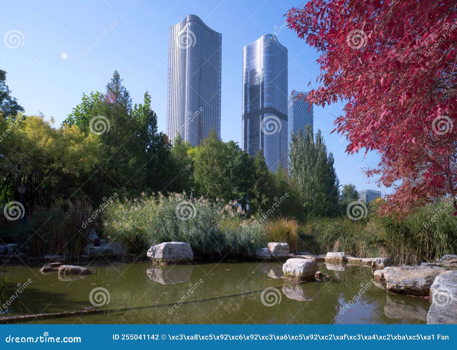 High-rise Buildings in the CBD of Wangjing, Beijing Stock Photo - Image ...