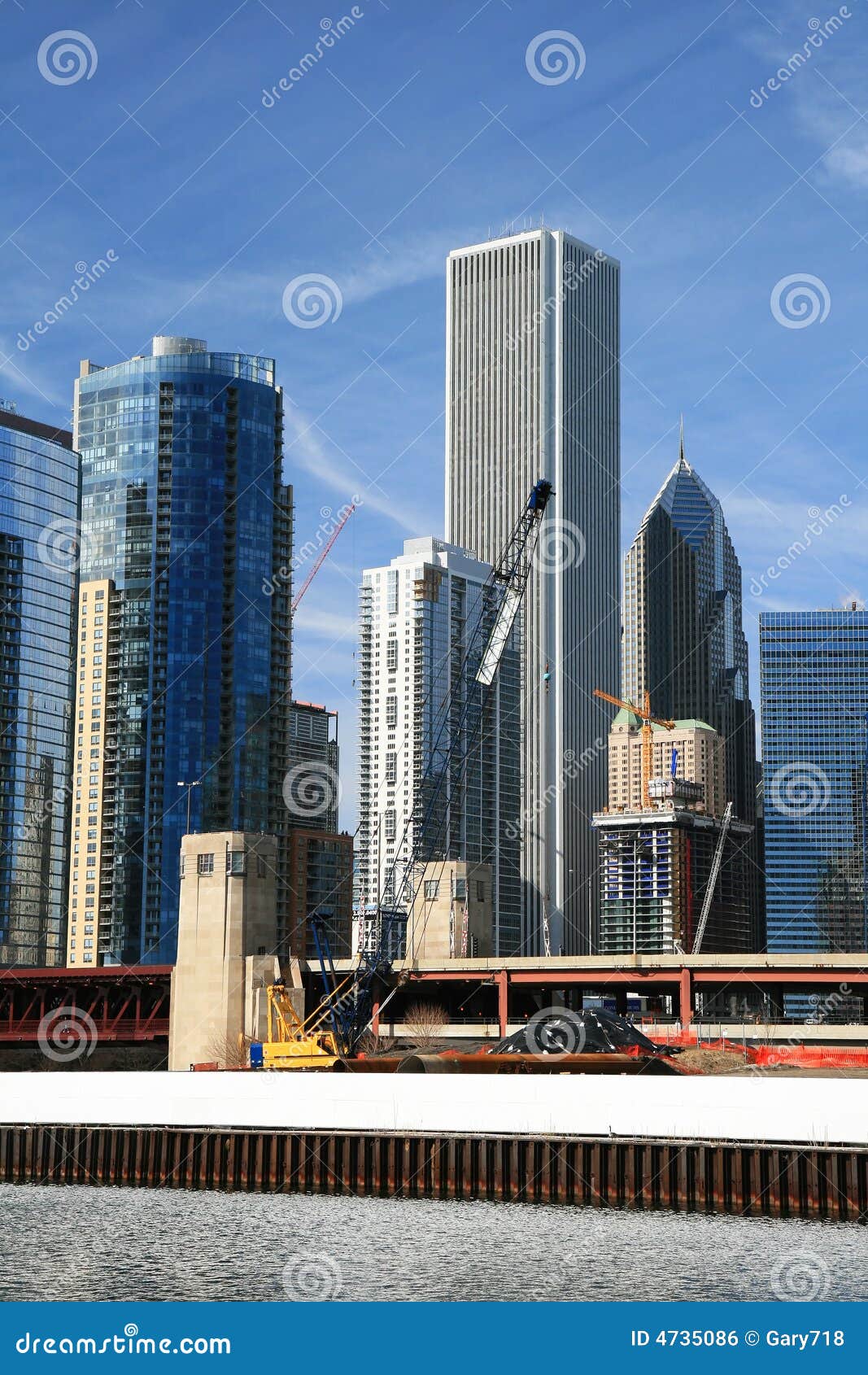 The High-rise Buildings in Chicago Stock Photo - Image of pier, high ...