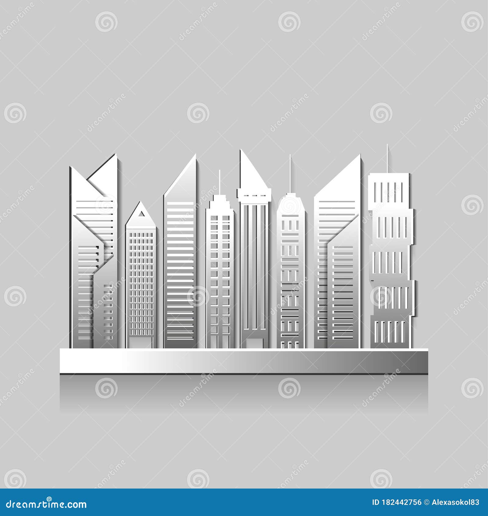 High-rise Buildings. City Architecture Stock Vector - Illustration of ...