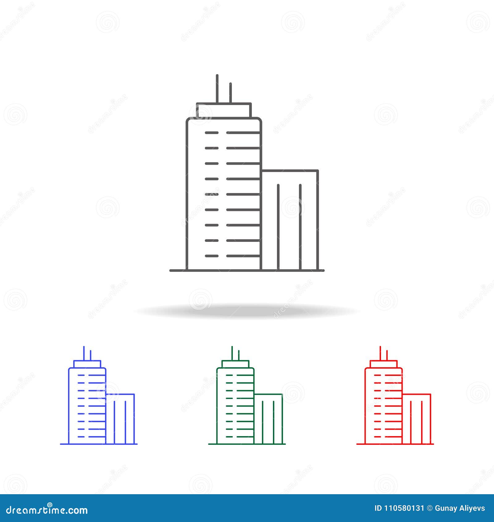 High-rise Buildings Icon. Elements in Multi Colored Icons for Mobile ...