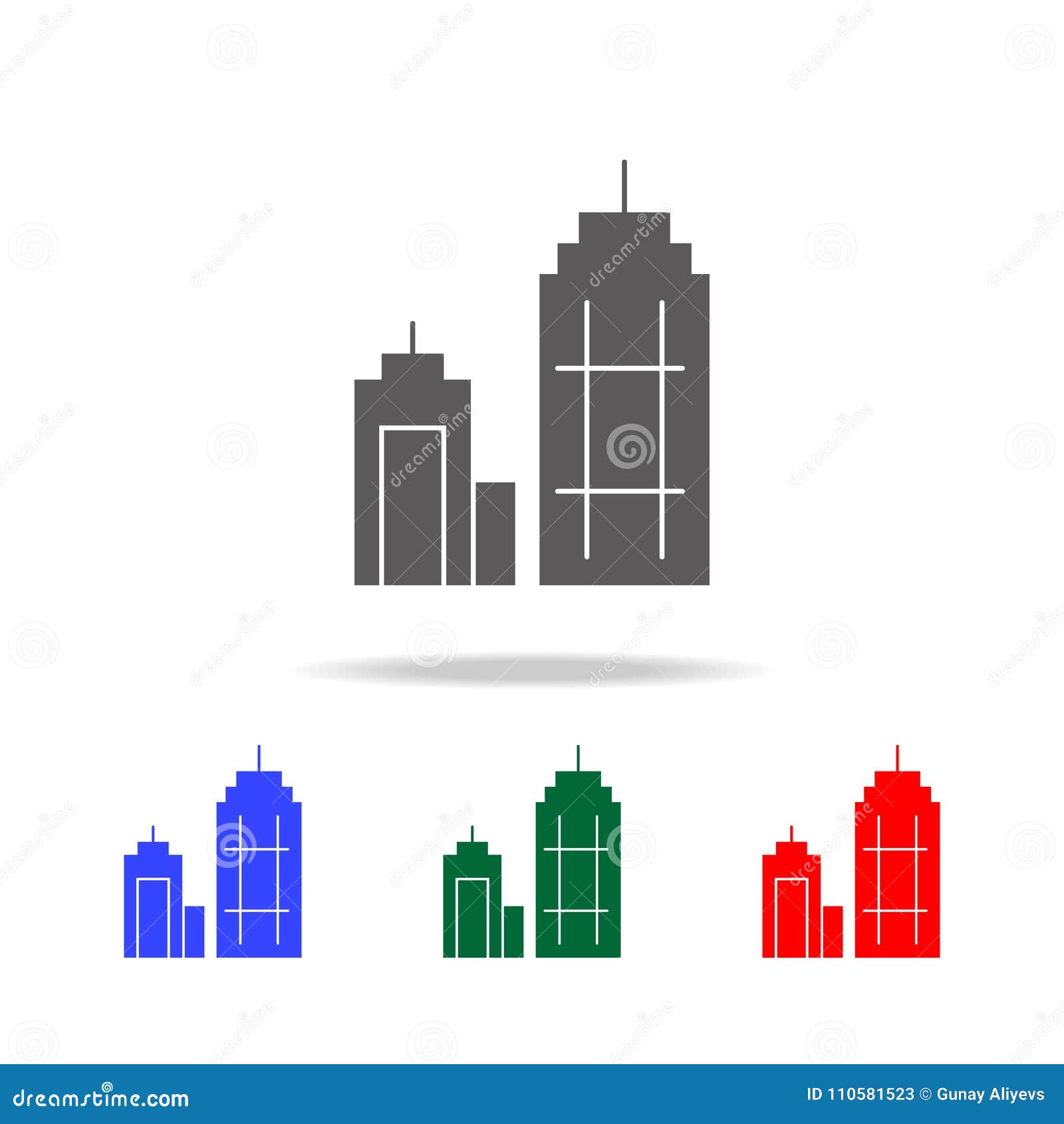 High-rise Buildings Icon. Elements in Multi Colored Icons for Mobile ...