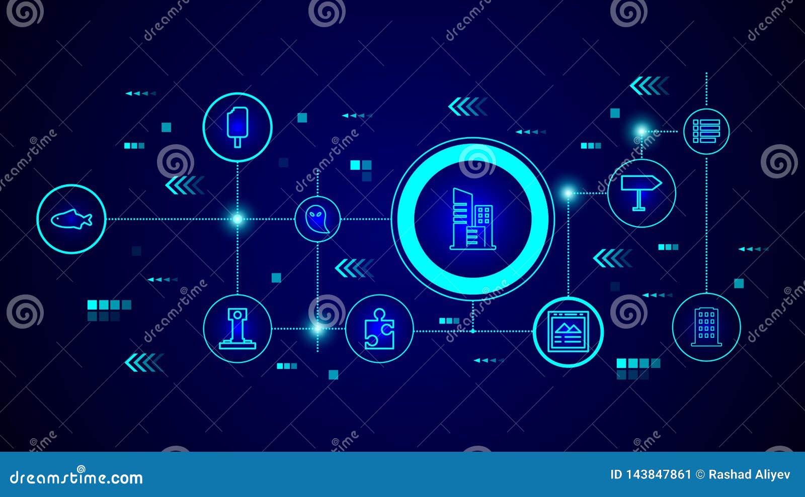 High-rise Buildings Icon. from Web Set Stock Illustration ...