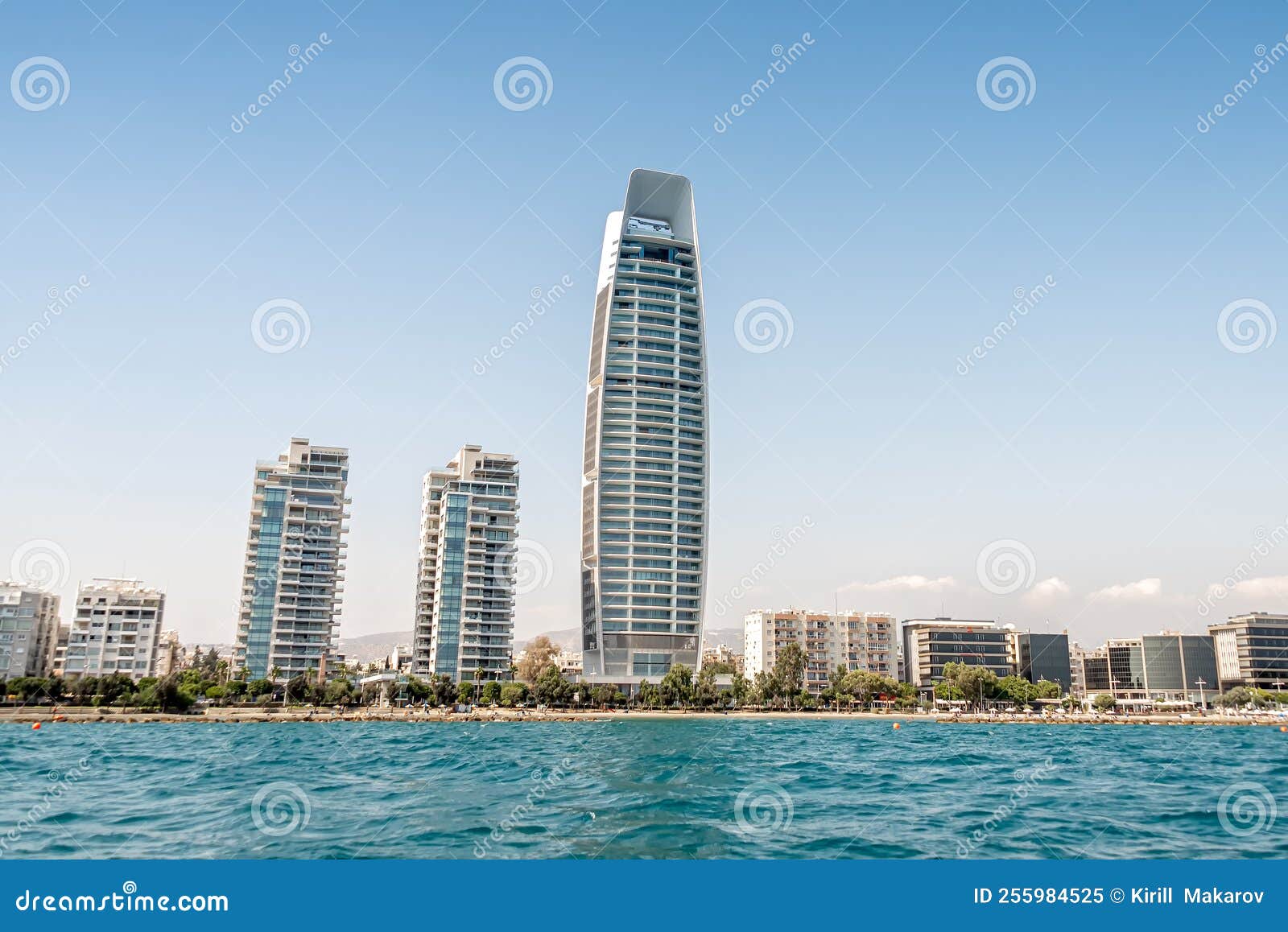 High Rise Buildings on Limassol Beachfront. Cyprus Stock Image - Image ...