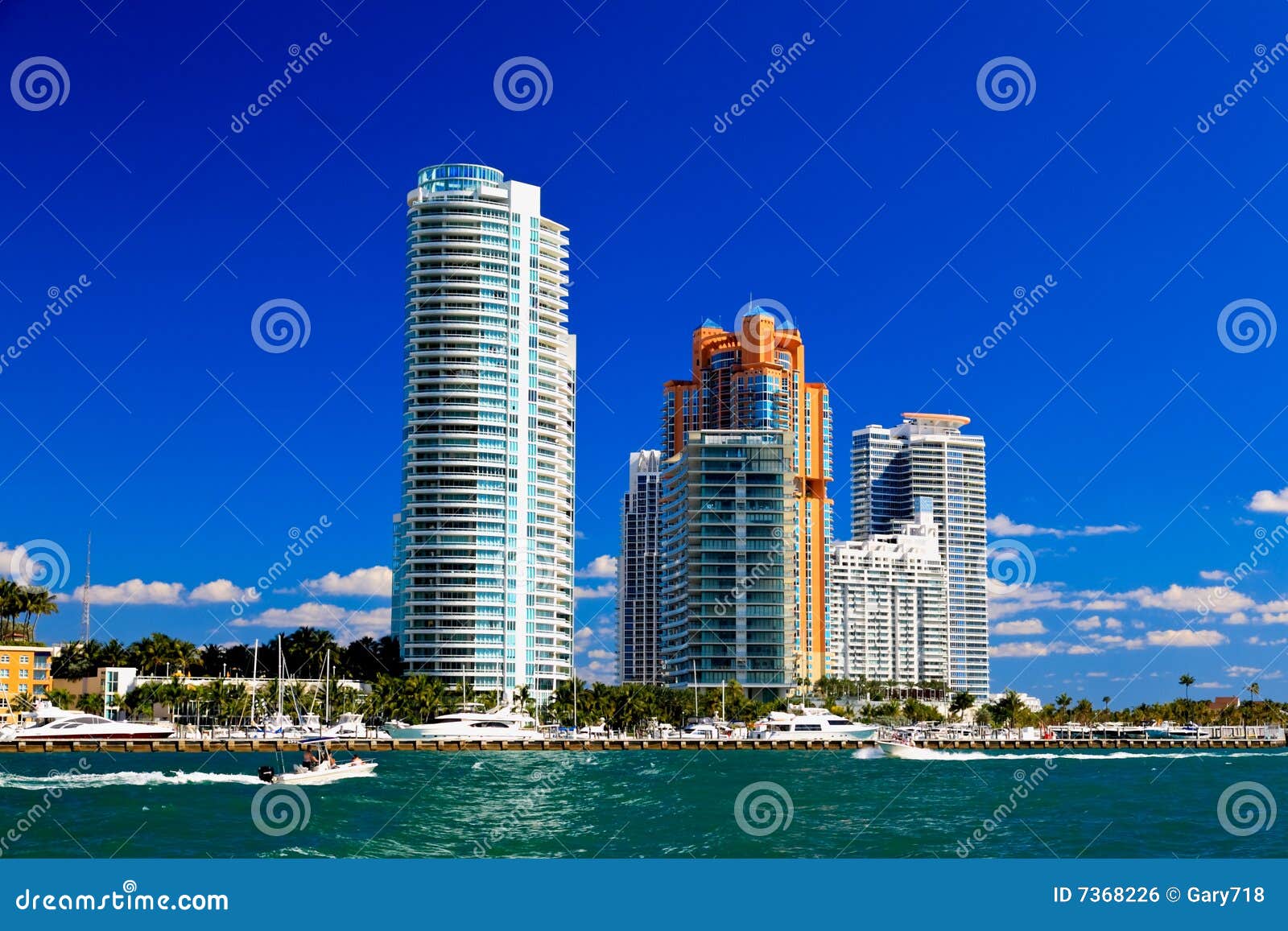 The High-rise Buildings in Miami Beach Stock Photo - Image of florida ...