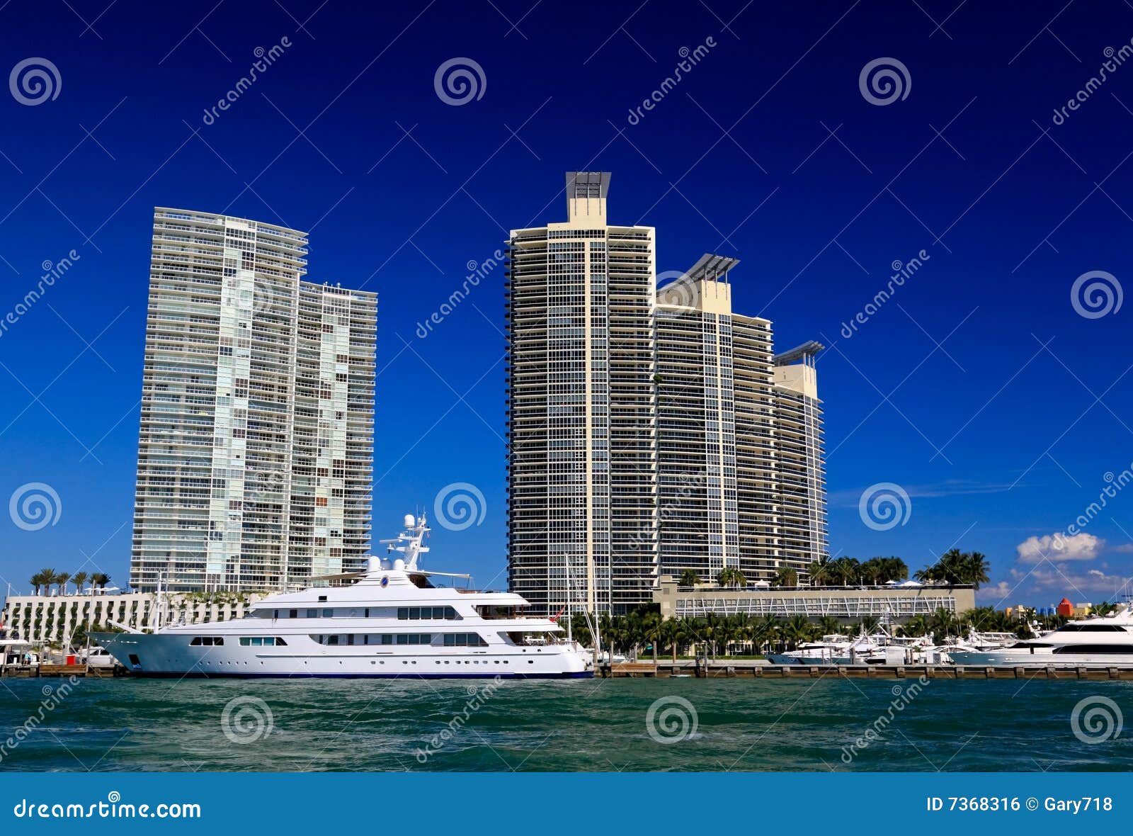 The High-rise Buildings in Miami Beach Stock Photo - Image of sunny ...
