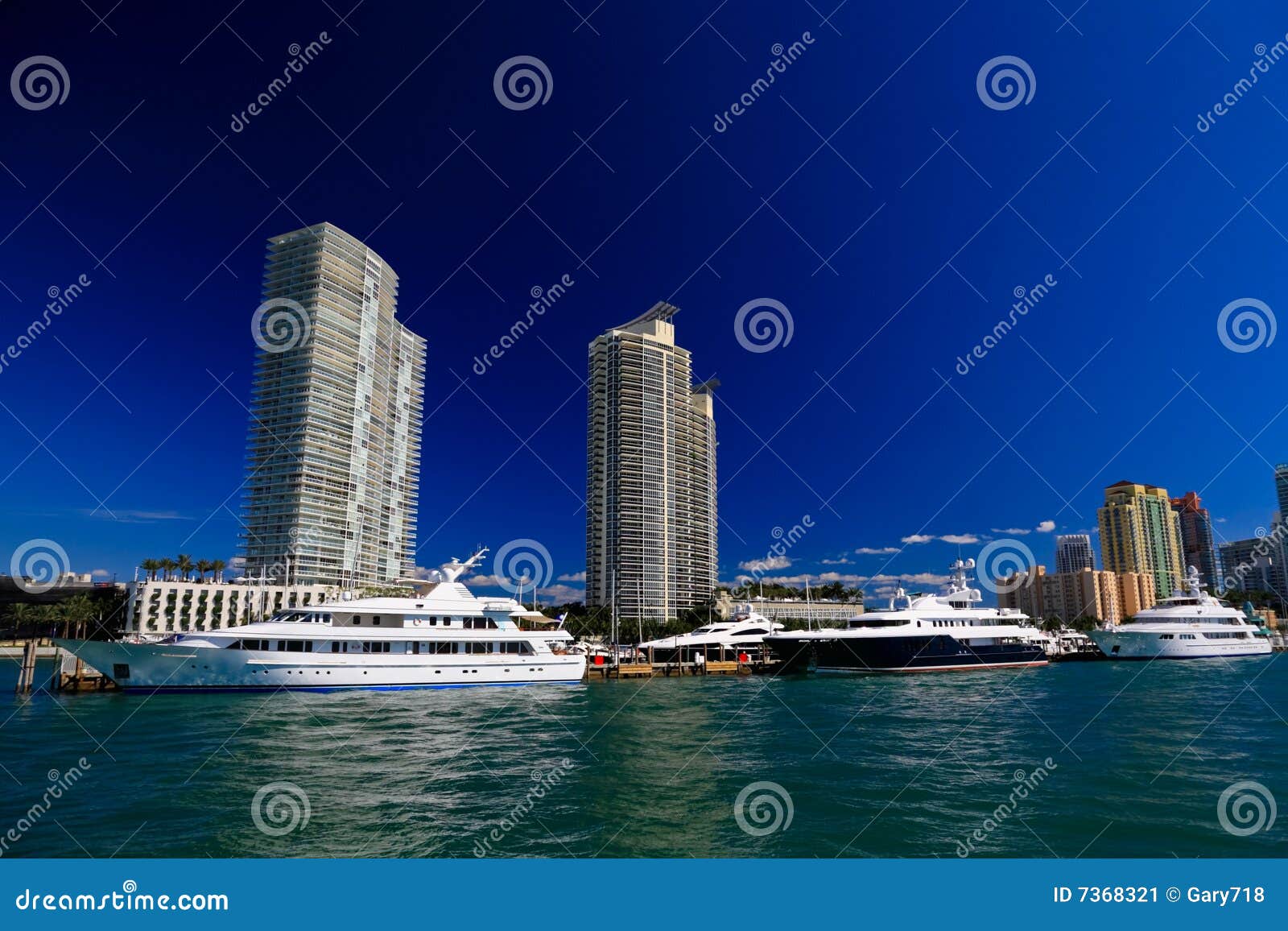 The High-rise Buildings in Miami Beach Stock Image - Image of dade ...