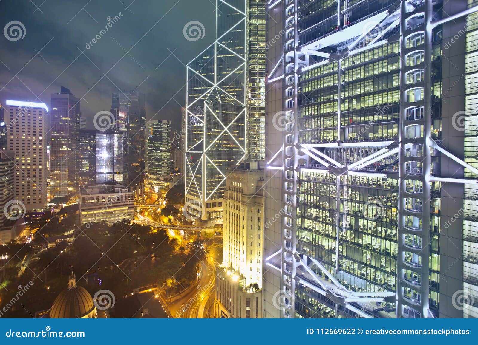 High Rise Buildings During Night Time Picture. Image: 112669622