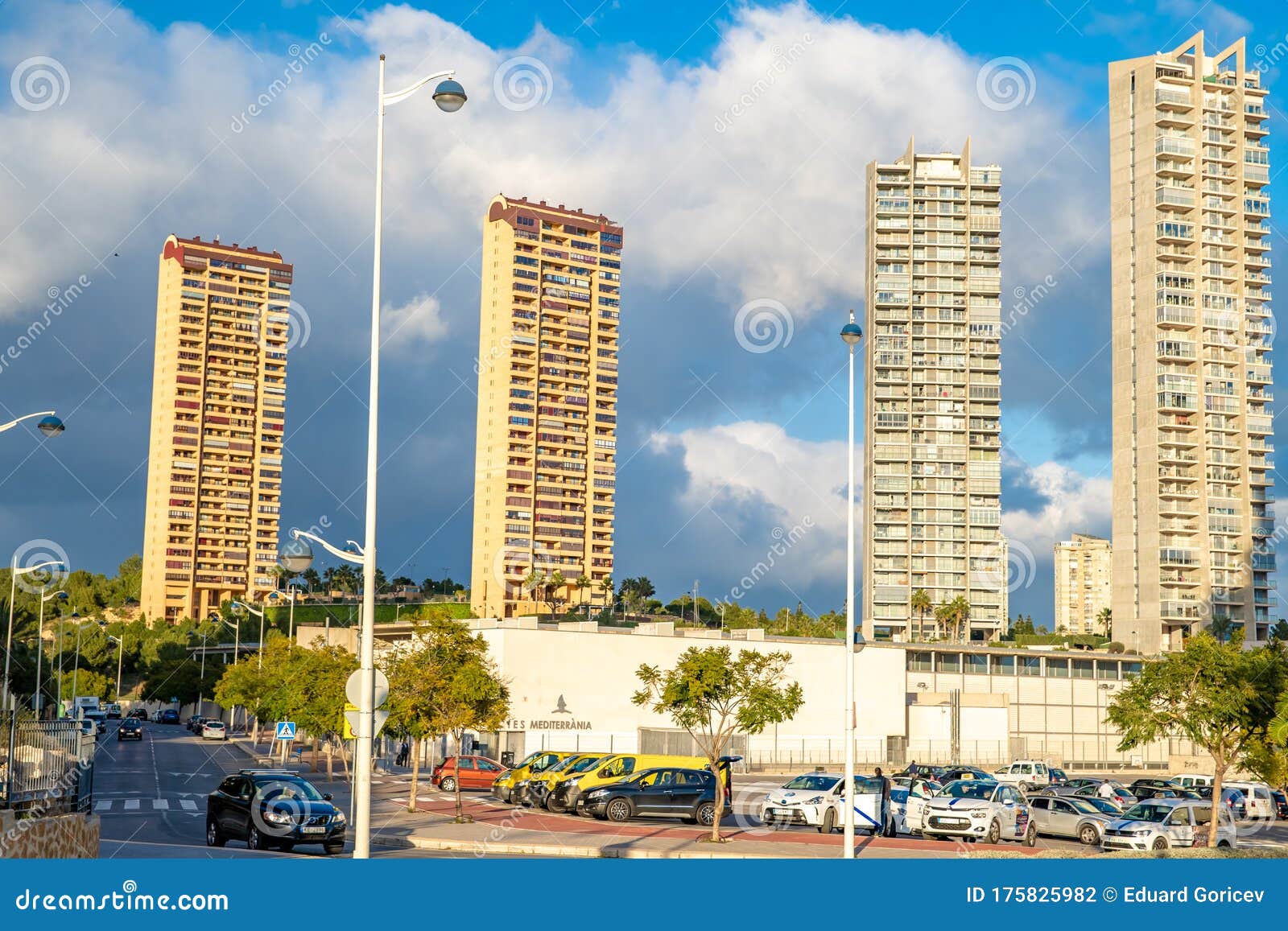 High-rise Buildings in the Spanish Benidorm Stock Photo - Image of ...