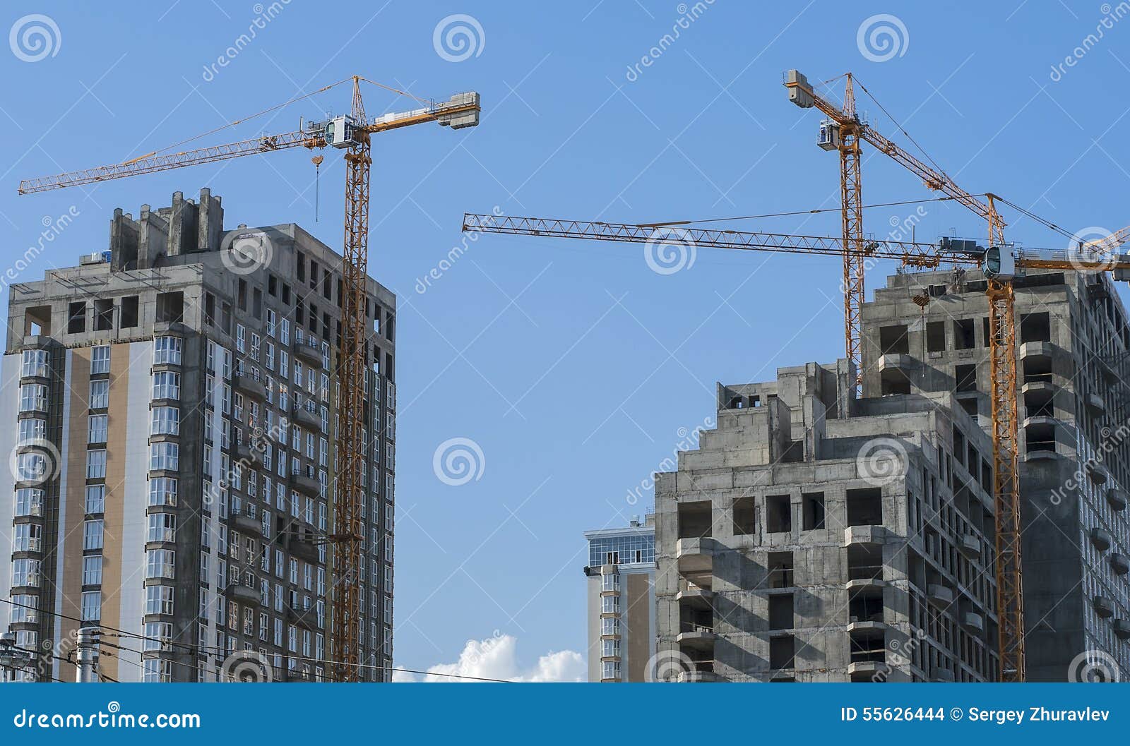 High-rise Buildings in Various Stages of Completion Stock Photo - Image ...