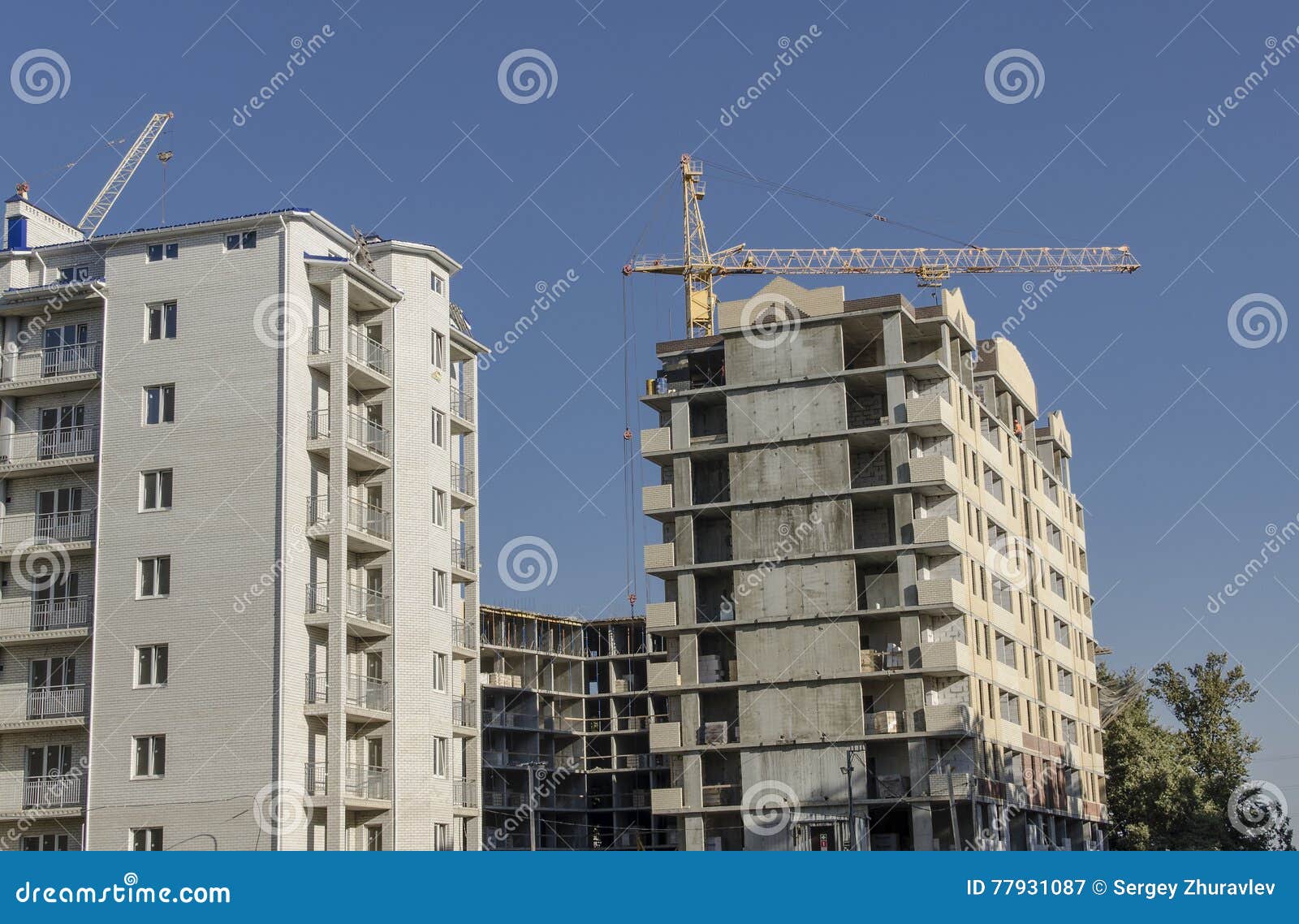 High-rise Buildings in Various Stages of Construction Stock Image ...