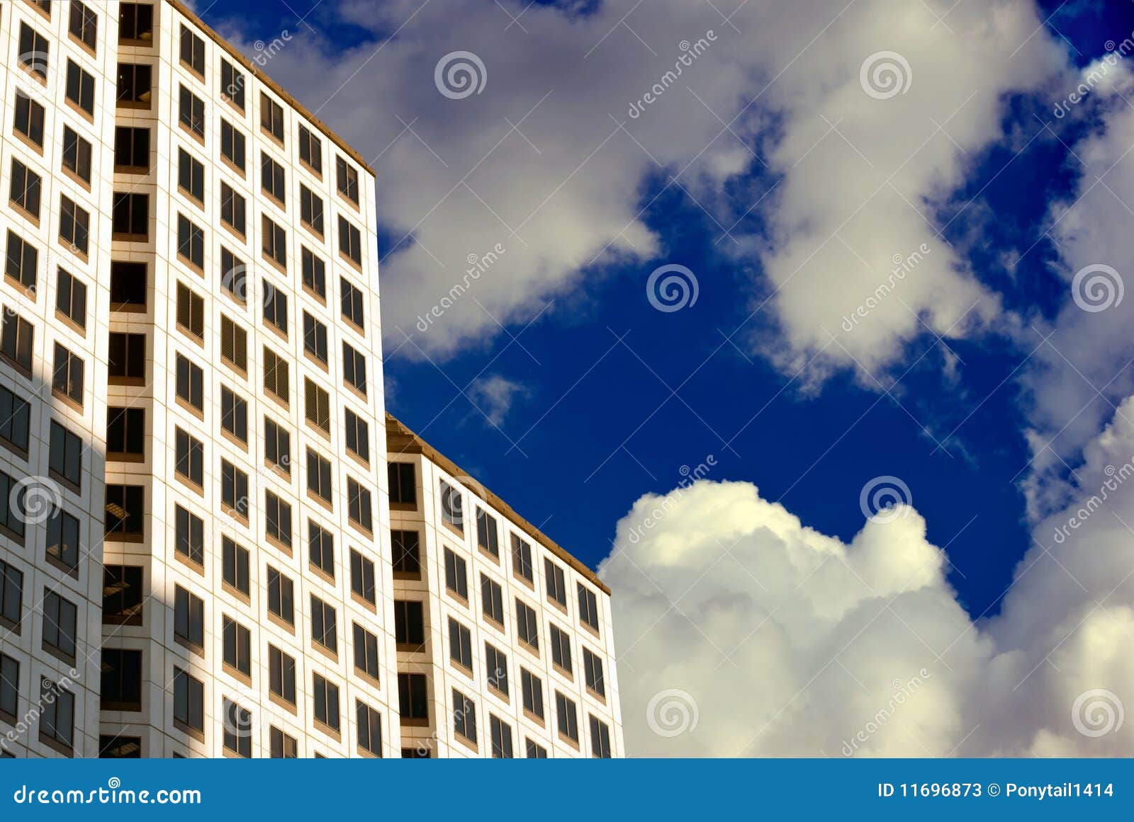 High-Rise in the Clouds stock image. Image of edge, glass - 11696873