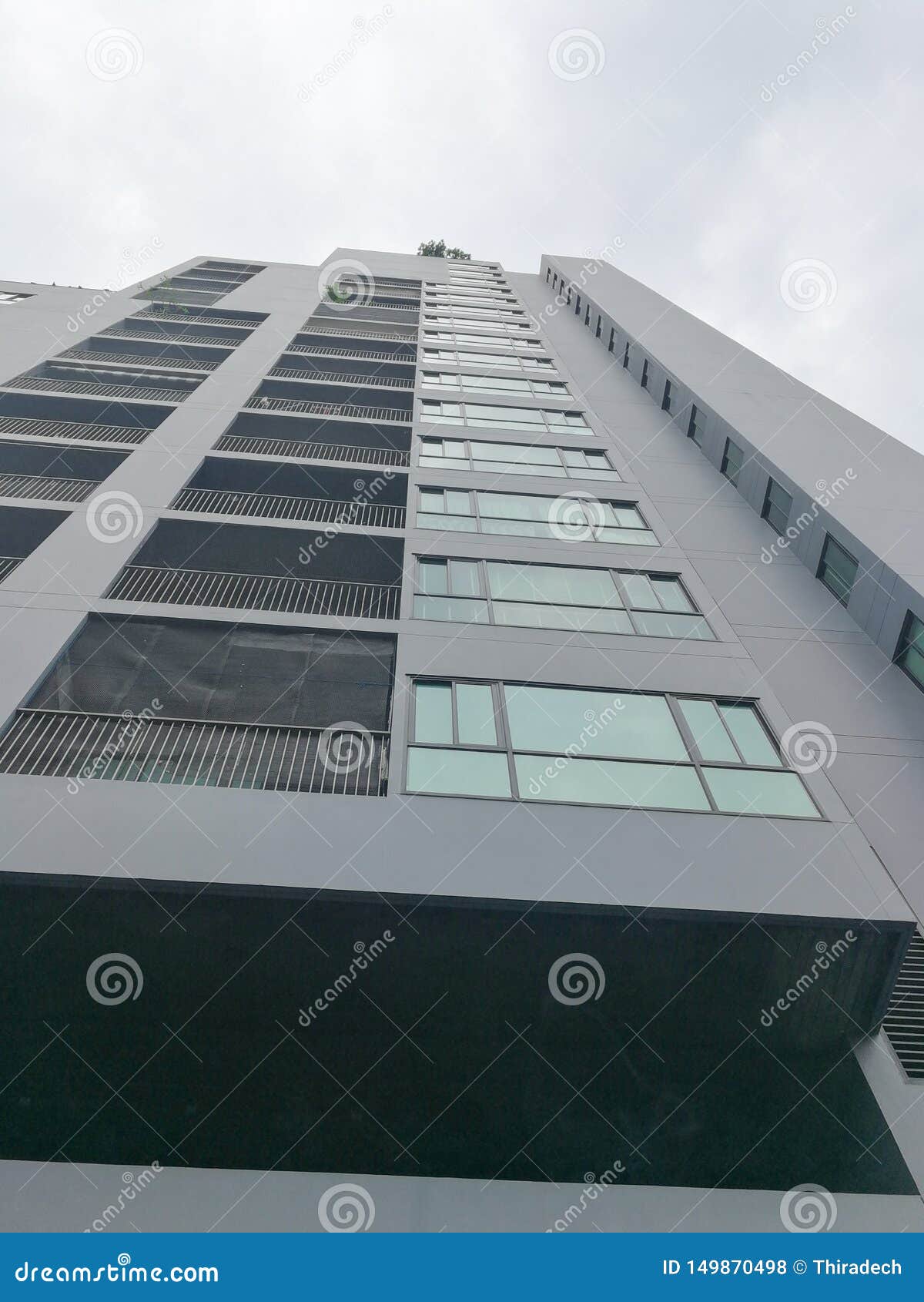 High Rise Condominium Corner Stock Photo - Image of building, estate ...