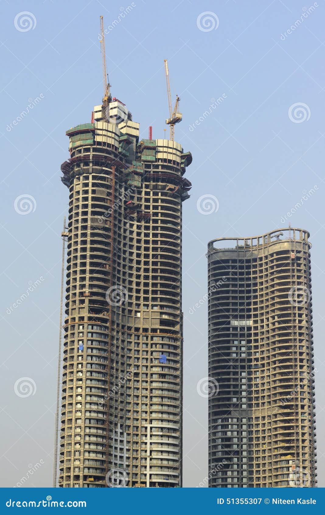 High Rise Construction Site Stock Image - Image of rise, high: 51355307