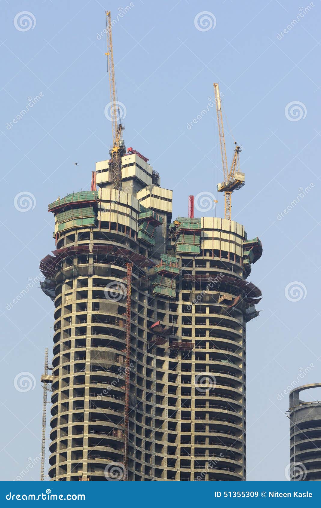 High Rise Construction Site Stock Image - Image of skyscraper, high ...