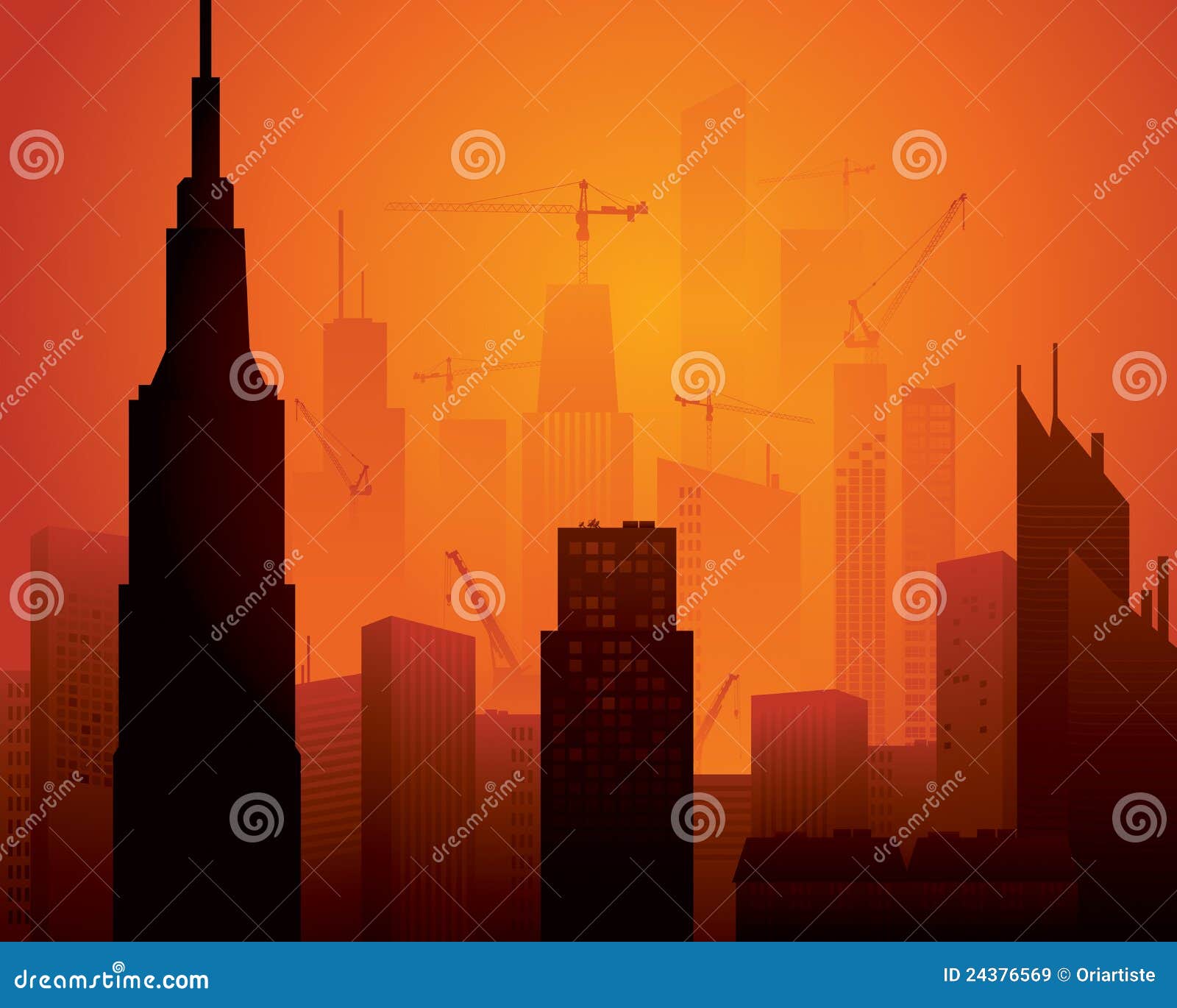 High rise construction stock vector. Illustration of backgrounds - 24376569