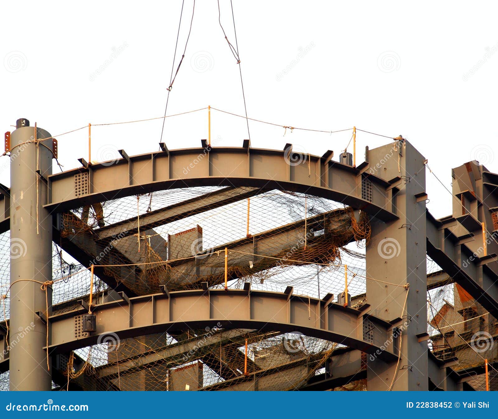 High Rise Construction Girders Stock Photo - Image of pillar, girders ...