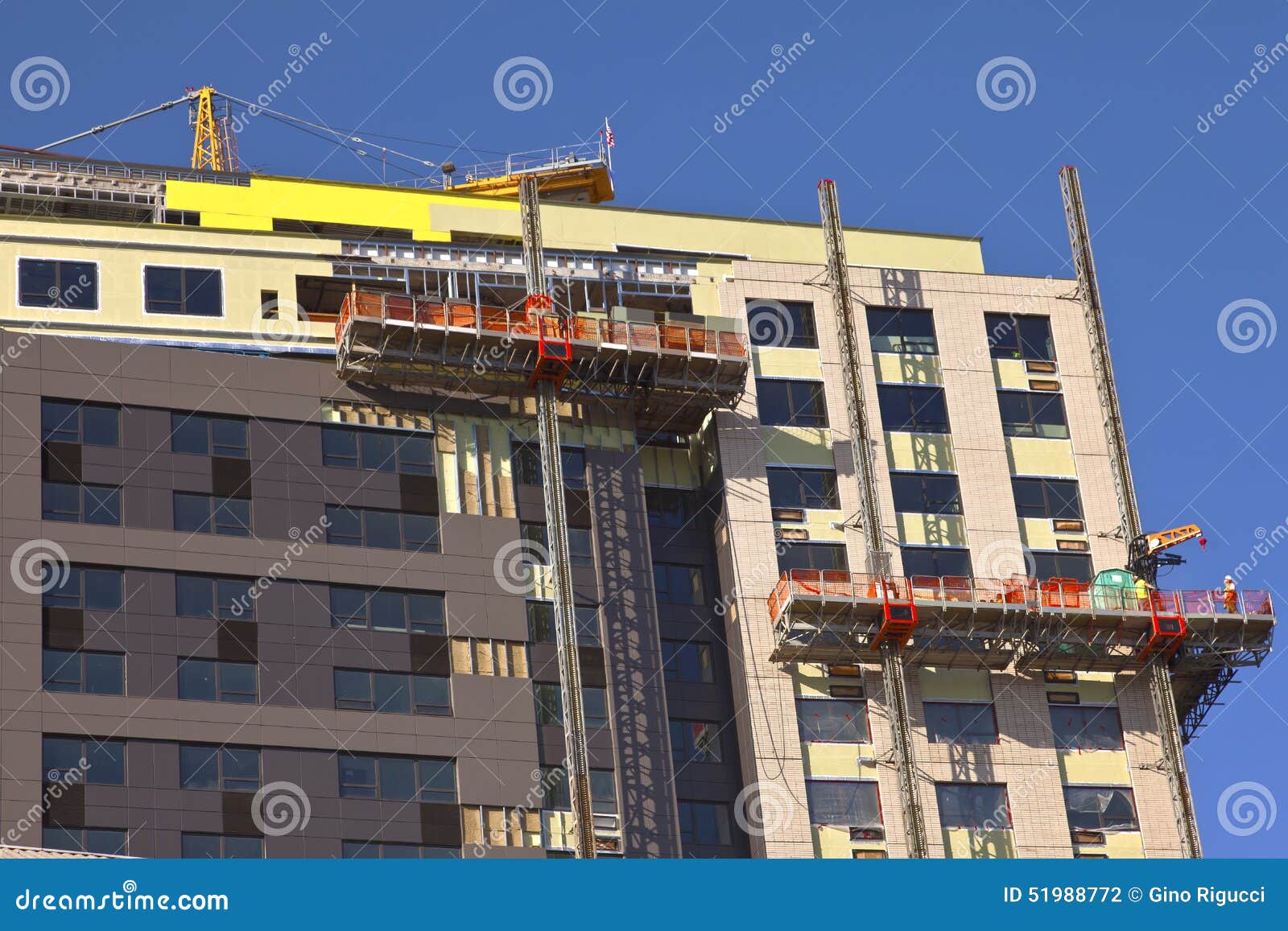 High Rise Construction Portland Oregon. Stock Photo - Image of services ...