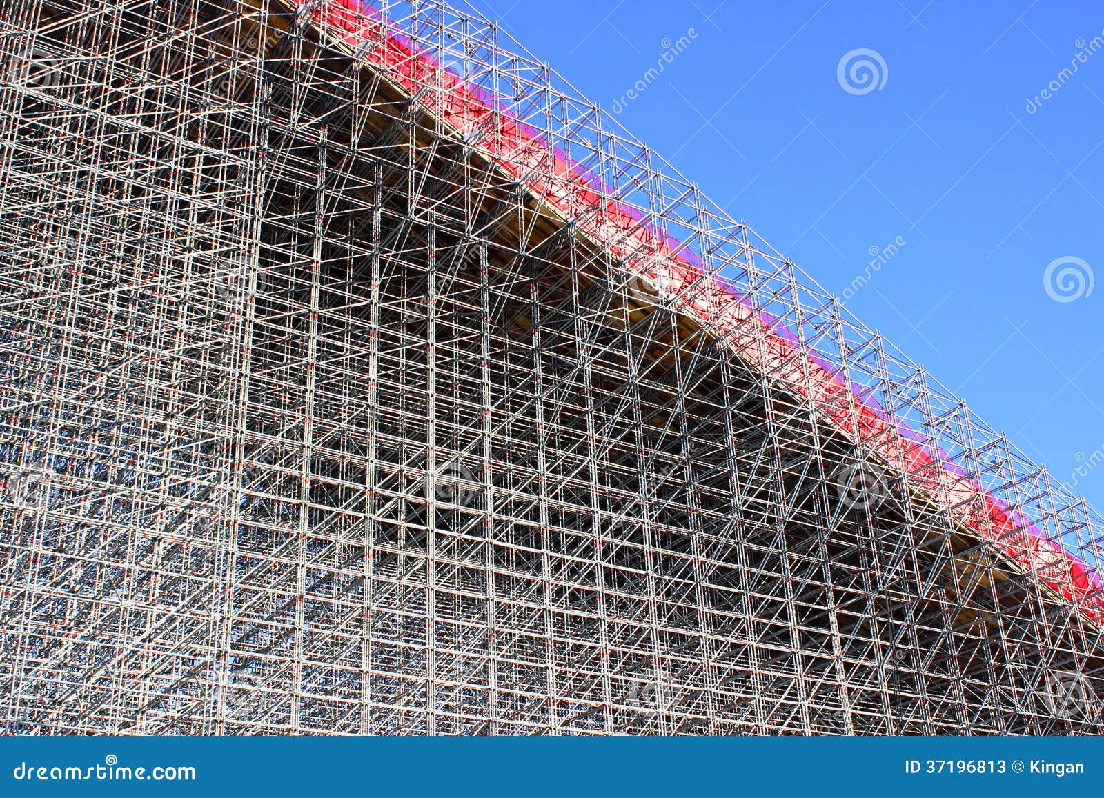 High-rise Construction of Scaffolding Stock Image - Image of ...