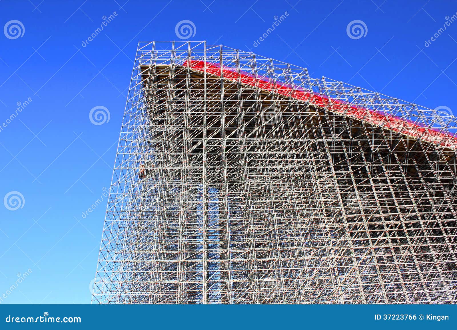 High-rise Construction of Scaffolding Stock Photo - Image of hoist ...