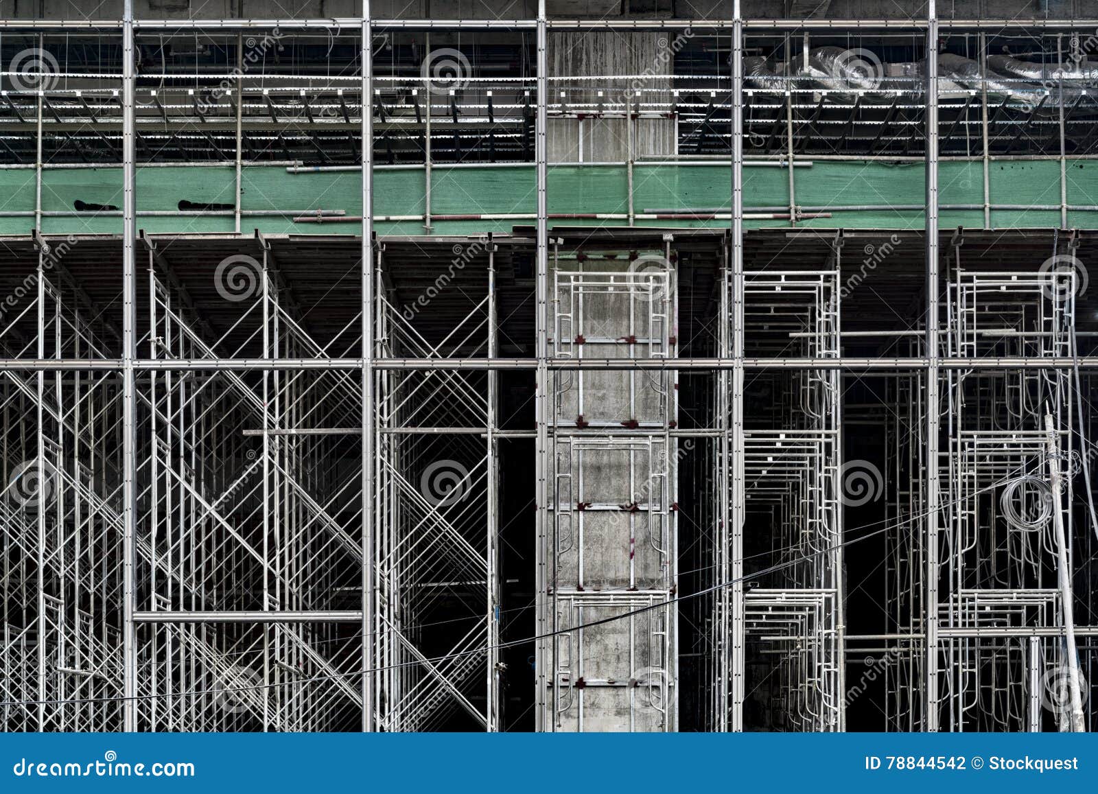 High-rise Construction Scaffolding Stock Photo - Image of scaffolding ...