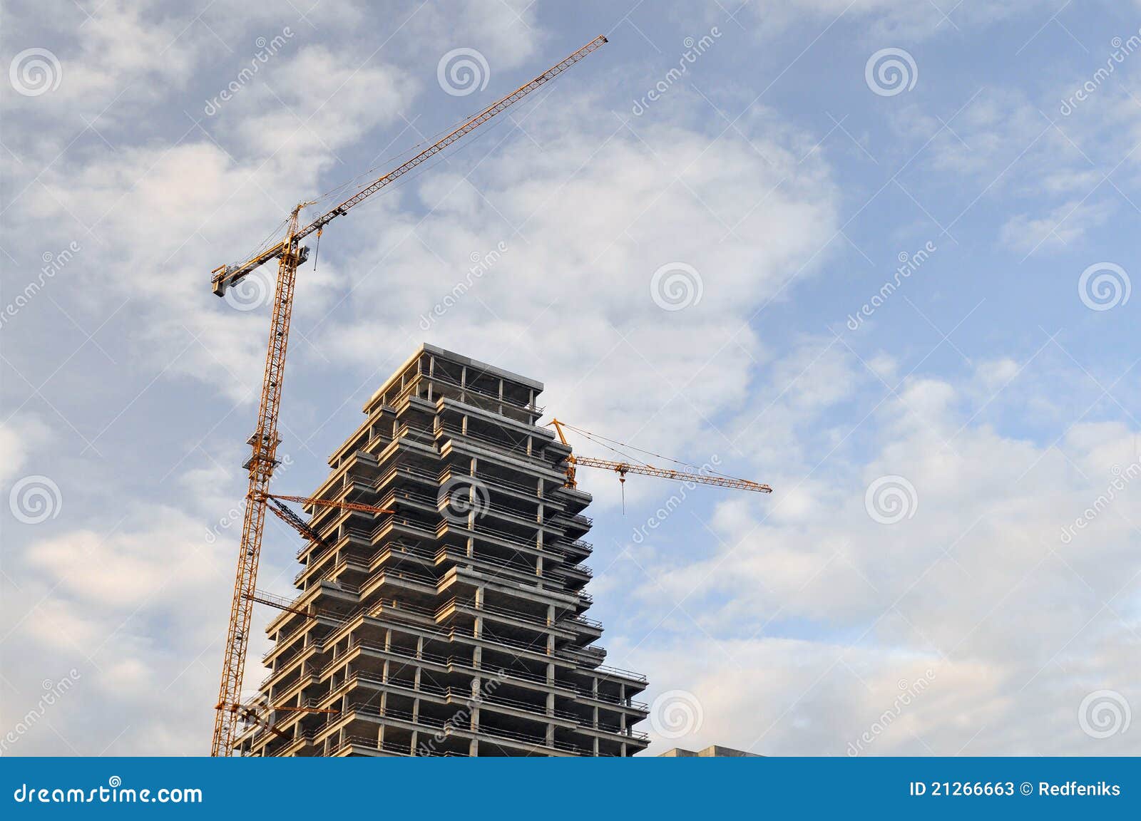 High Rise Construction Site Stock Image - Image of engineering, city ...