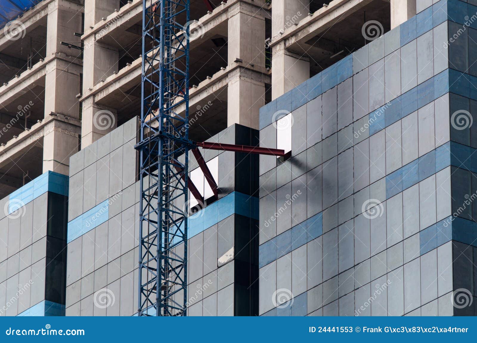 High Rise Construction Site Stock Image - Image of concrete, construct ...