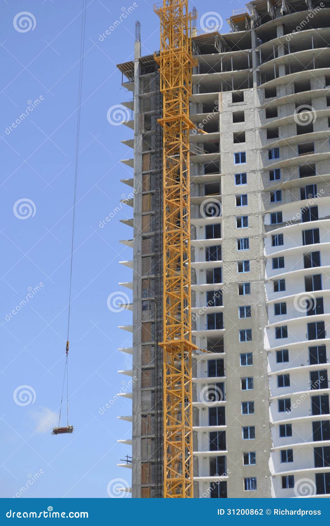 High-rise Construction Site Stock Photo - Image of multistory, condos ...