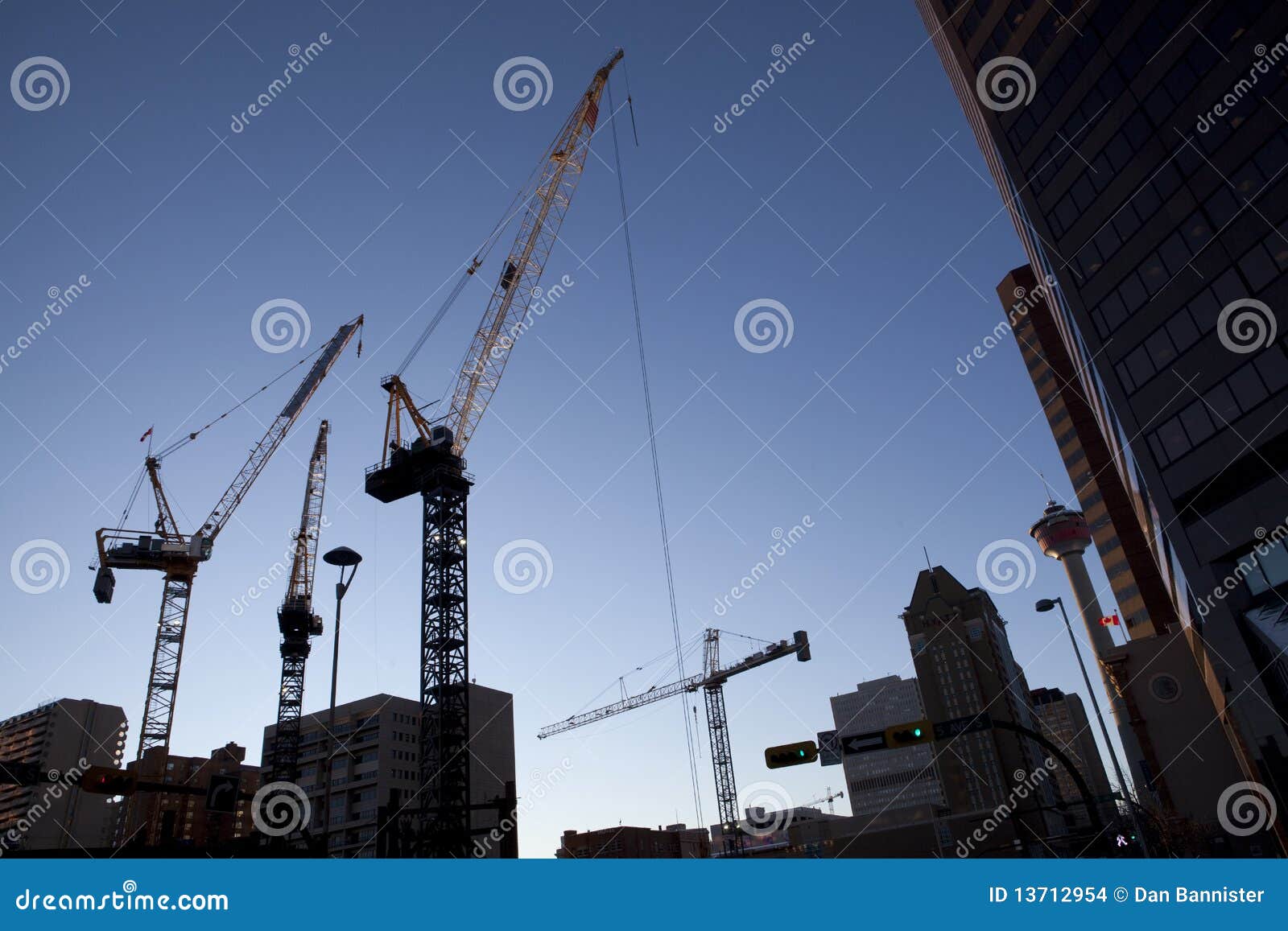High Rise Construction Site at Dawn Stock Photo - Image of real, site ...