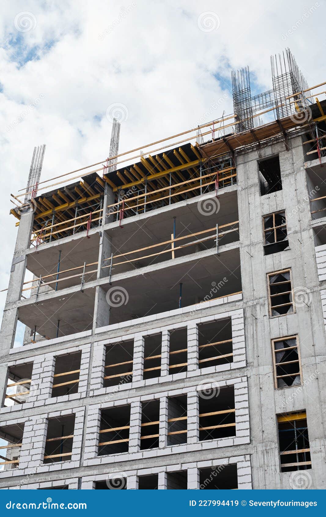High Rise Construction Site Stock Image - Image of design, development ...