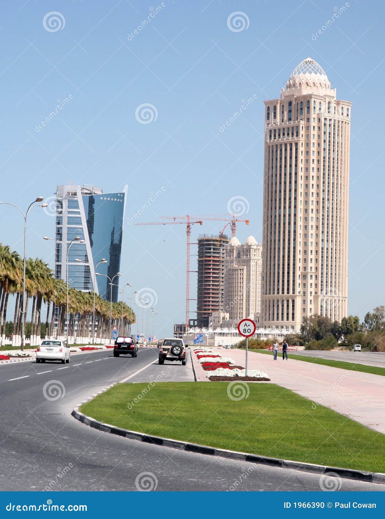 High rise Doha stock photo. Image of architecture, palm - 1966390